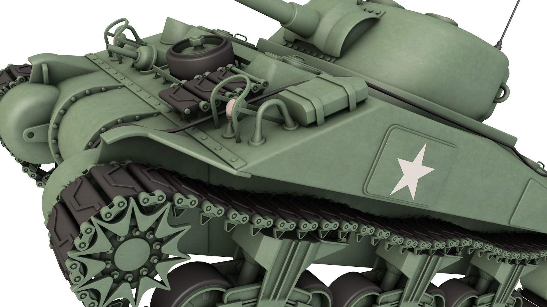 3D M4 Sherman Tank Model - TurboSquid 2338918