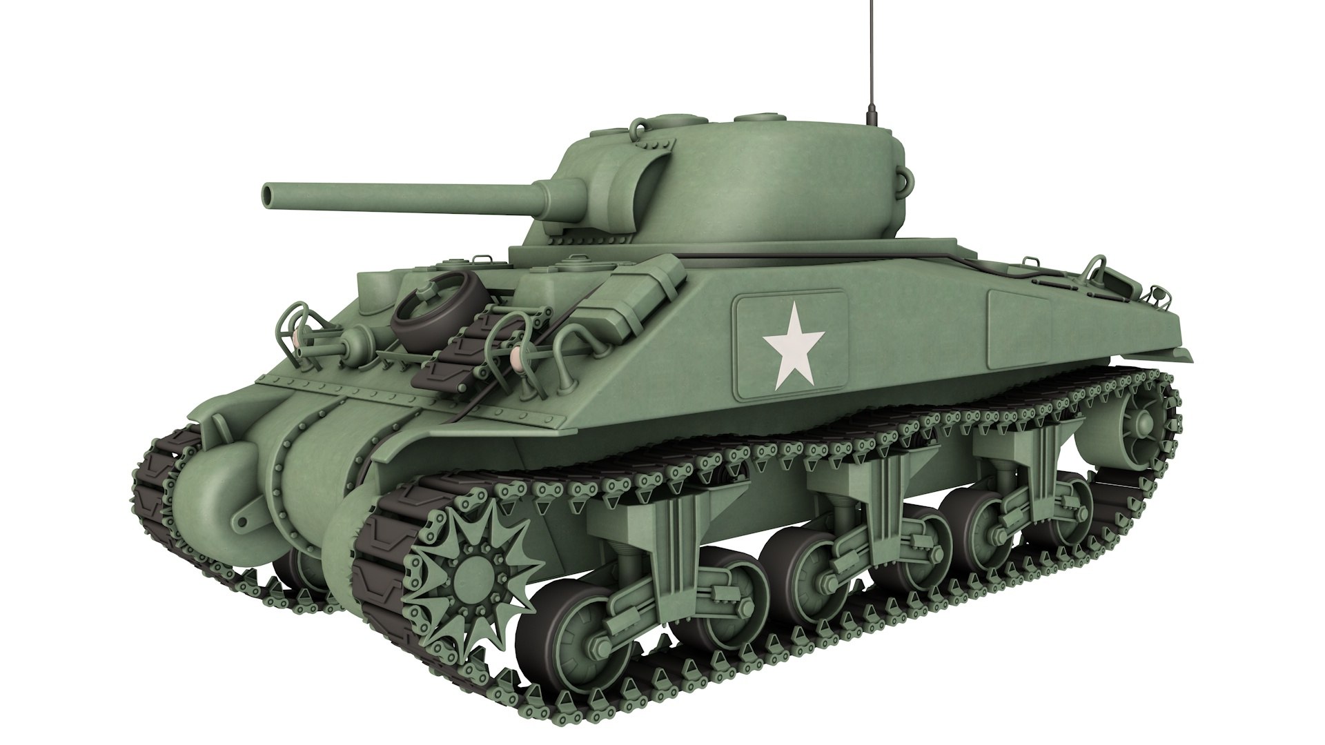 3D M4 Sherman Tank Model - TurboSquid 2338918