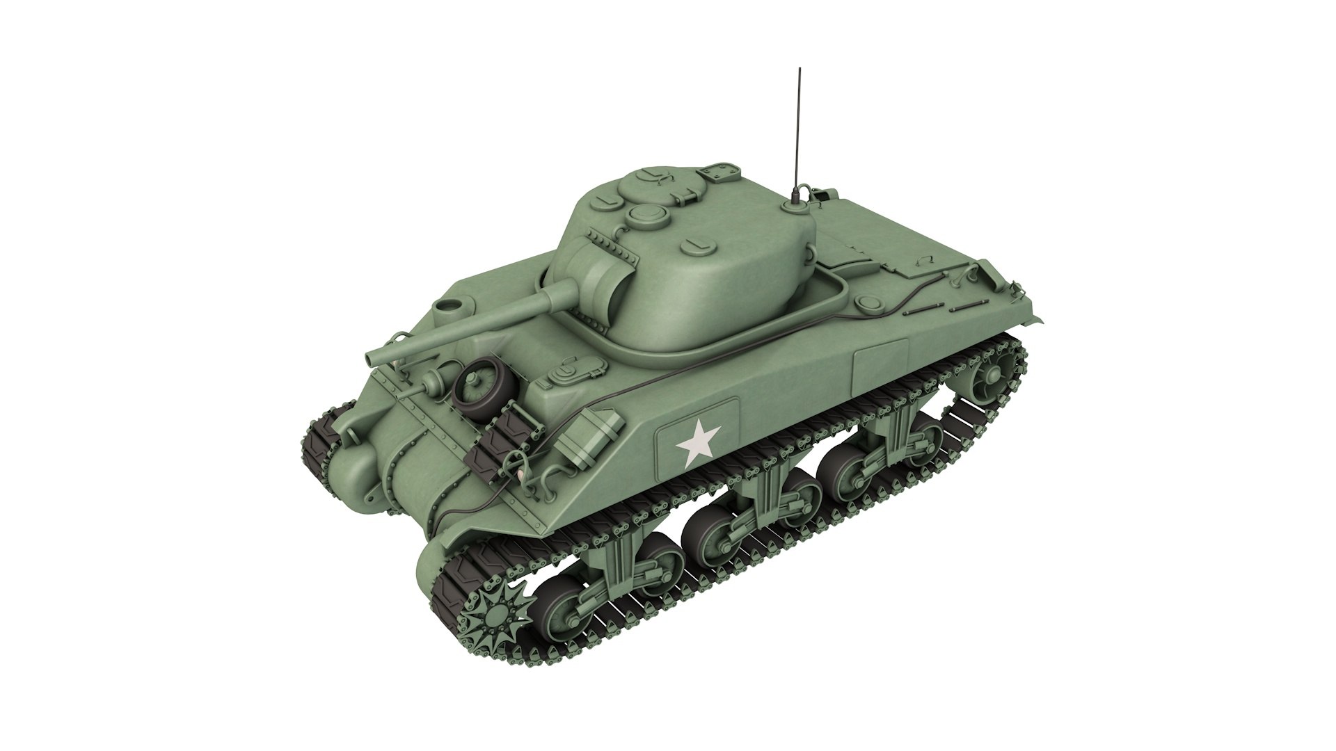 3D M4 Sherman Tank Model - TurboSquid 2338918