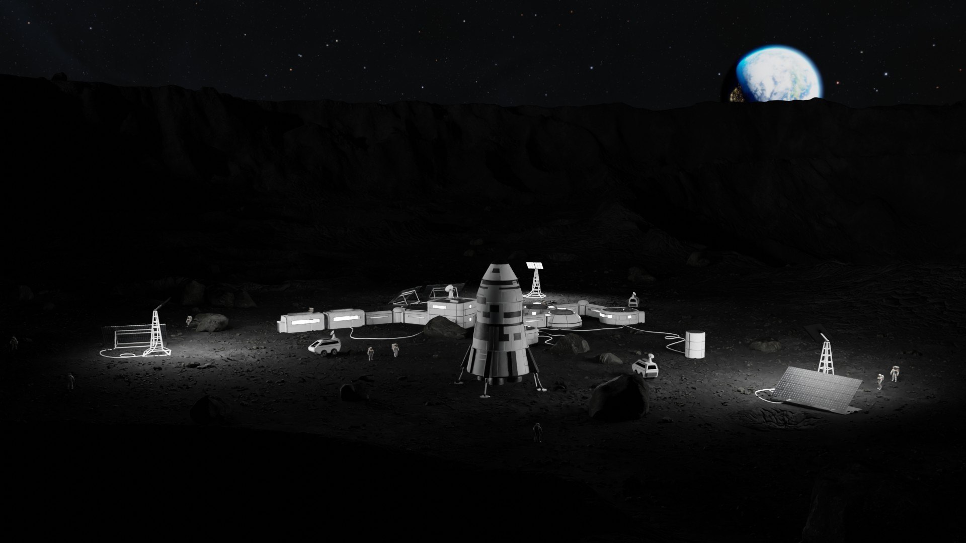 Moon Base In Blender 3D Model - TurboSquid 2295197