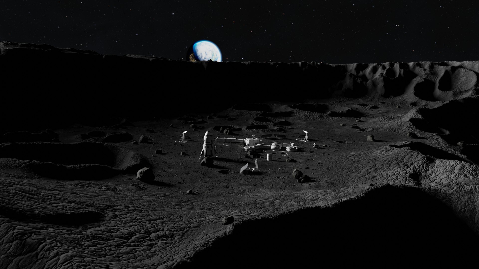 Moon Base In Blender 3D Model - TurboSquid 2295197