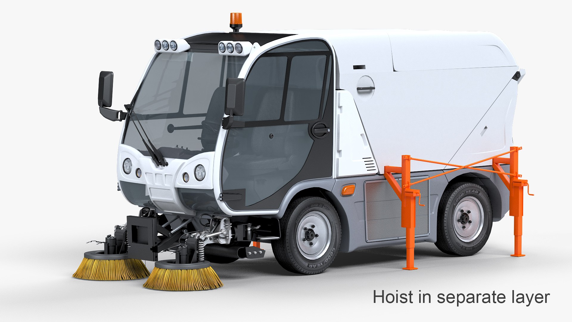 Road Sweeper Ausa W200H 3D - TurboSquid 1774311