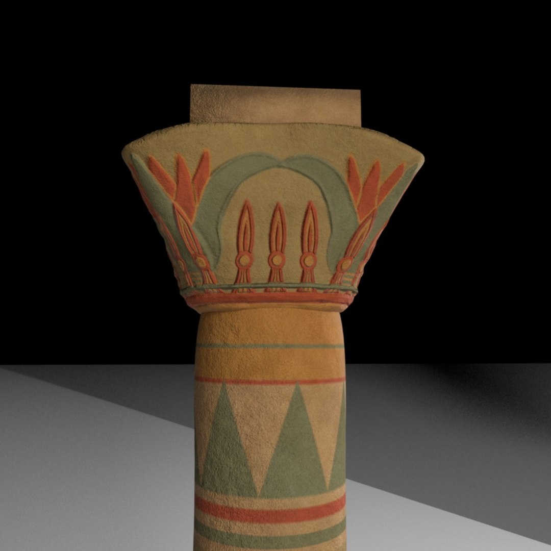 3d Ancient Egyptian Pillar