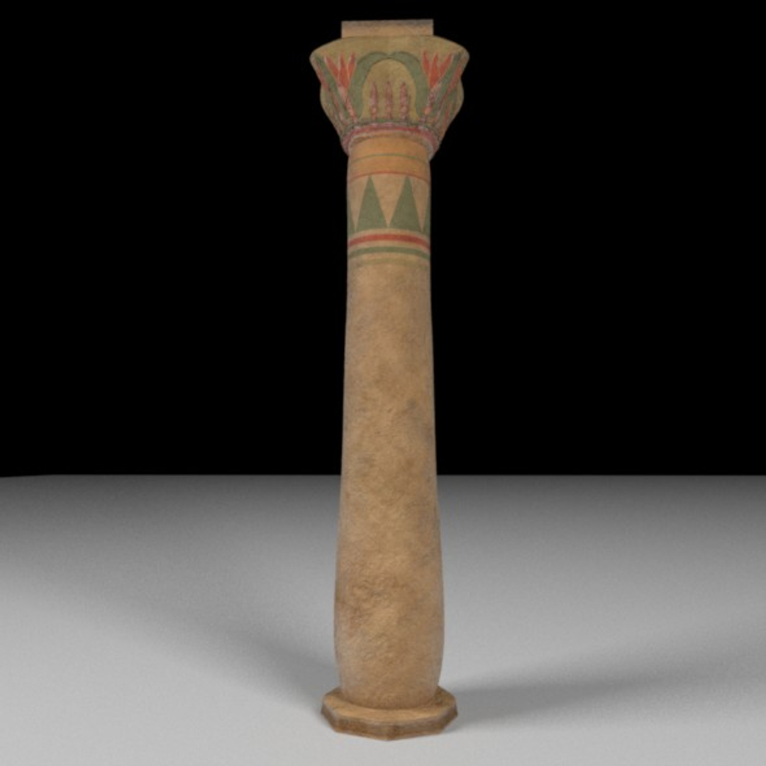 3d Ancient Egyptian Pillar