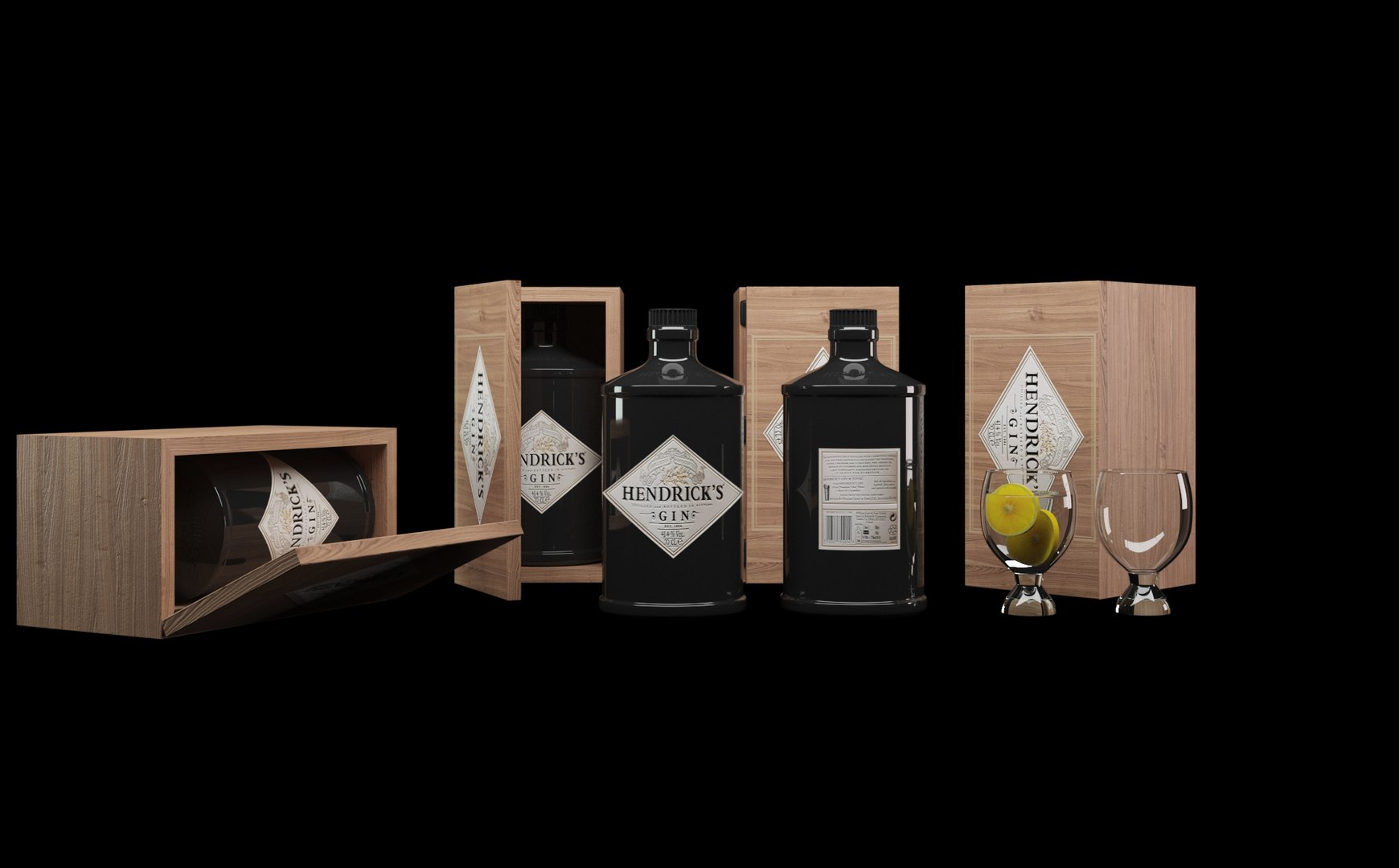 3D Hendricks Gin Set Model - TurboSquid 2170523