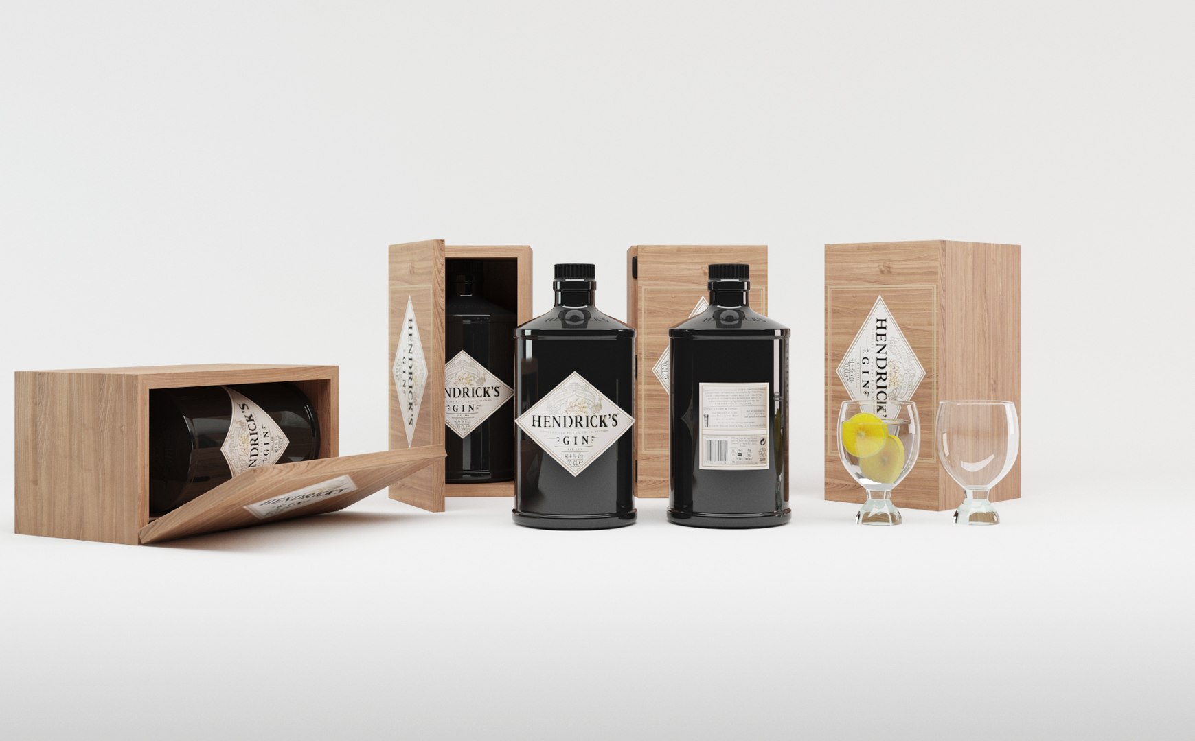 3D Hendricks Gin Set Model - TurboSquid 2170523
