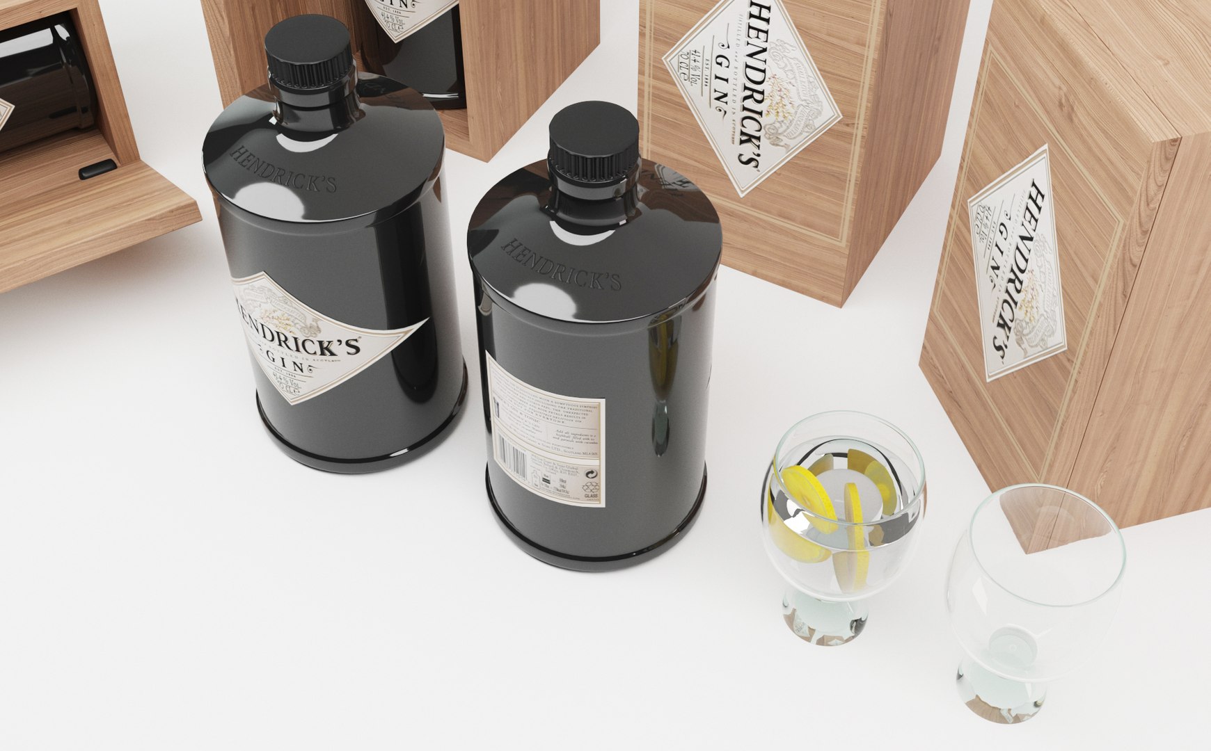 3D Hendricks Gin Set Model - TurboSquid 2170523