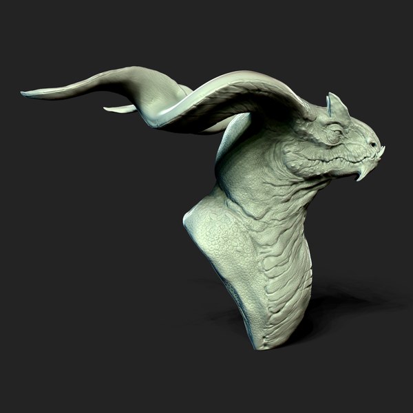 3d model dragon head print