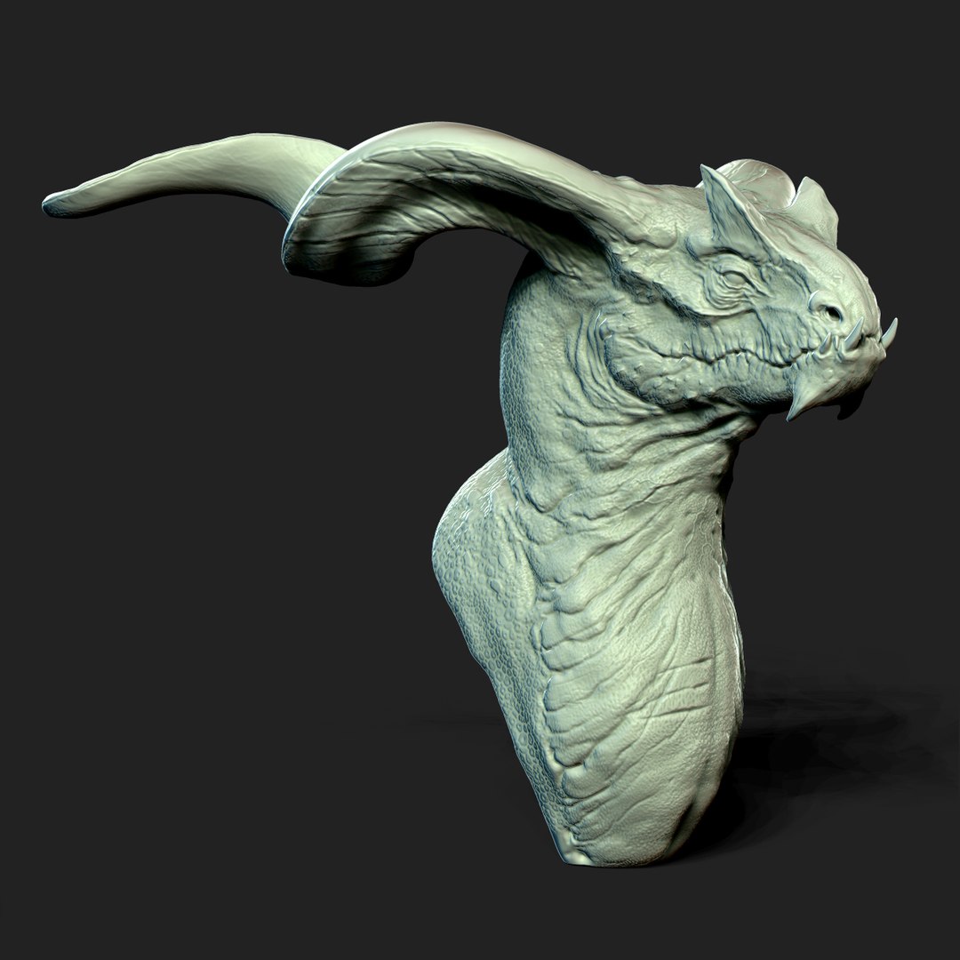 3d Model Dragon Head Print
