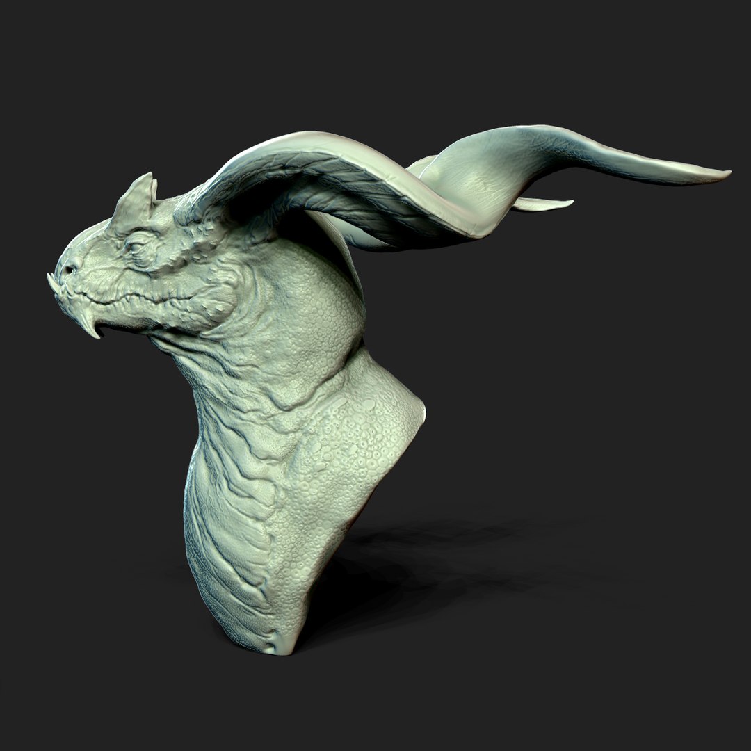 3d Model Dragon Head Print