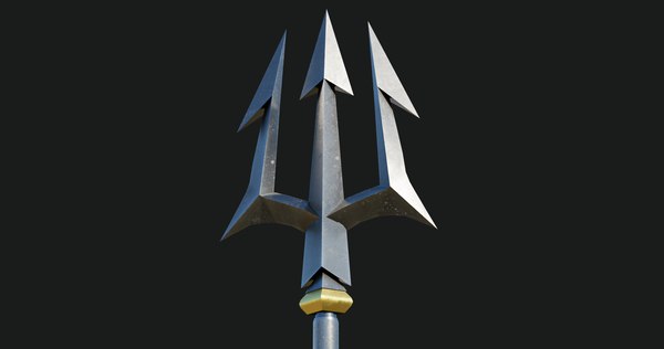 modelo 3d Trident GameReady Lowpoly PBR V-Ray Arnold Texturas incluidas ...