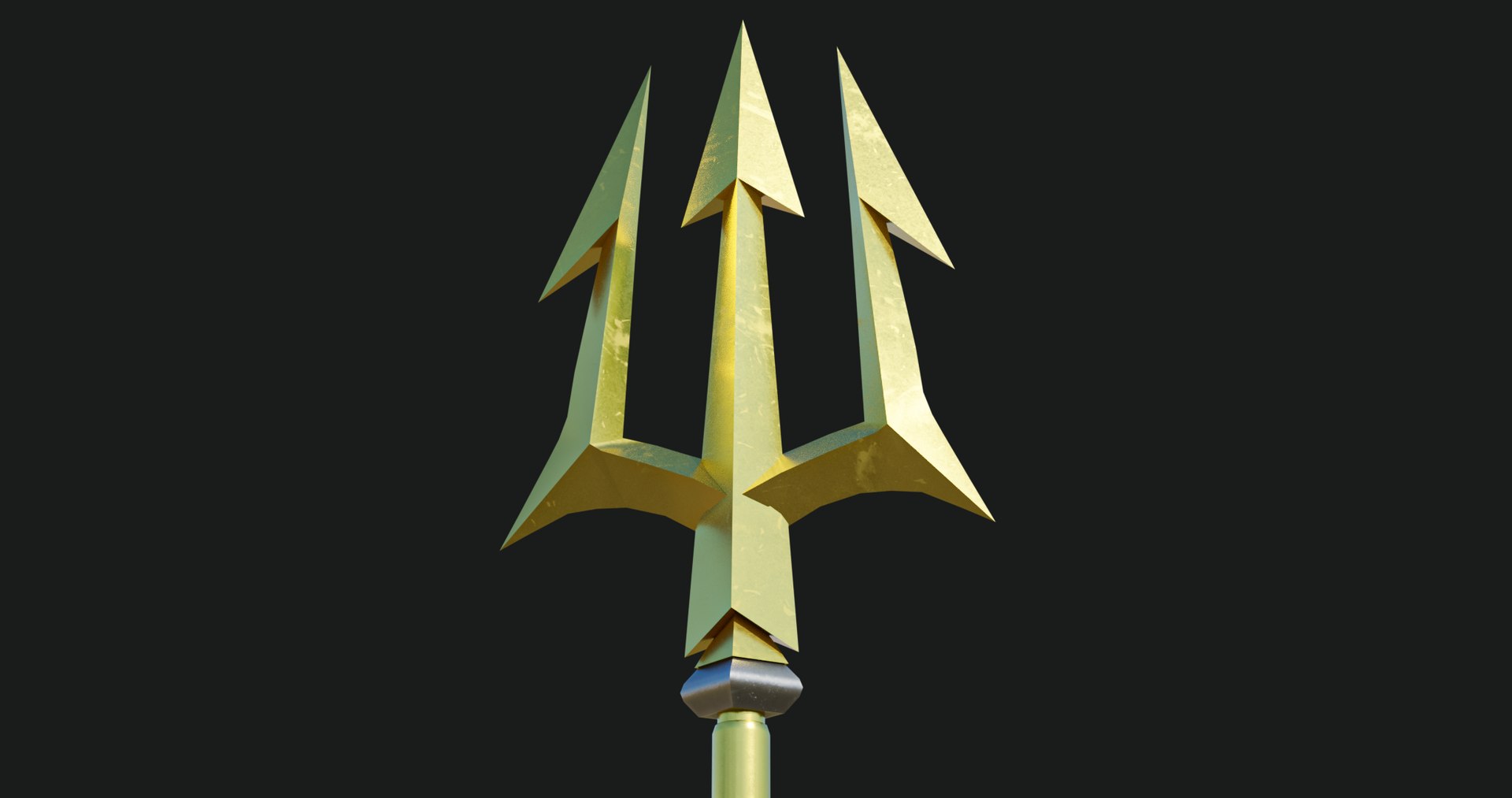 Trident GameReady Lowpoly PBR V-Ray Arnold Textures Included 3D model ...