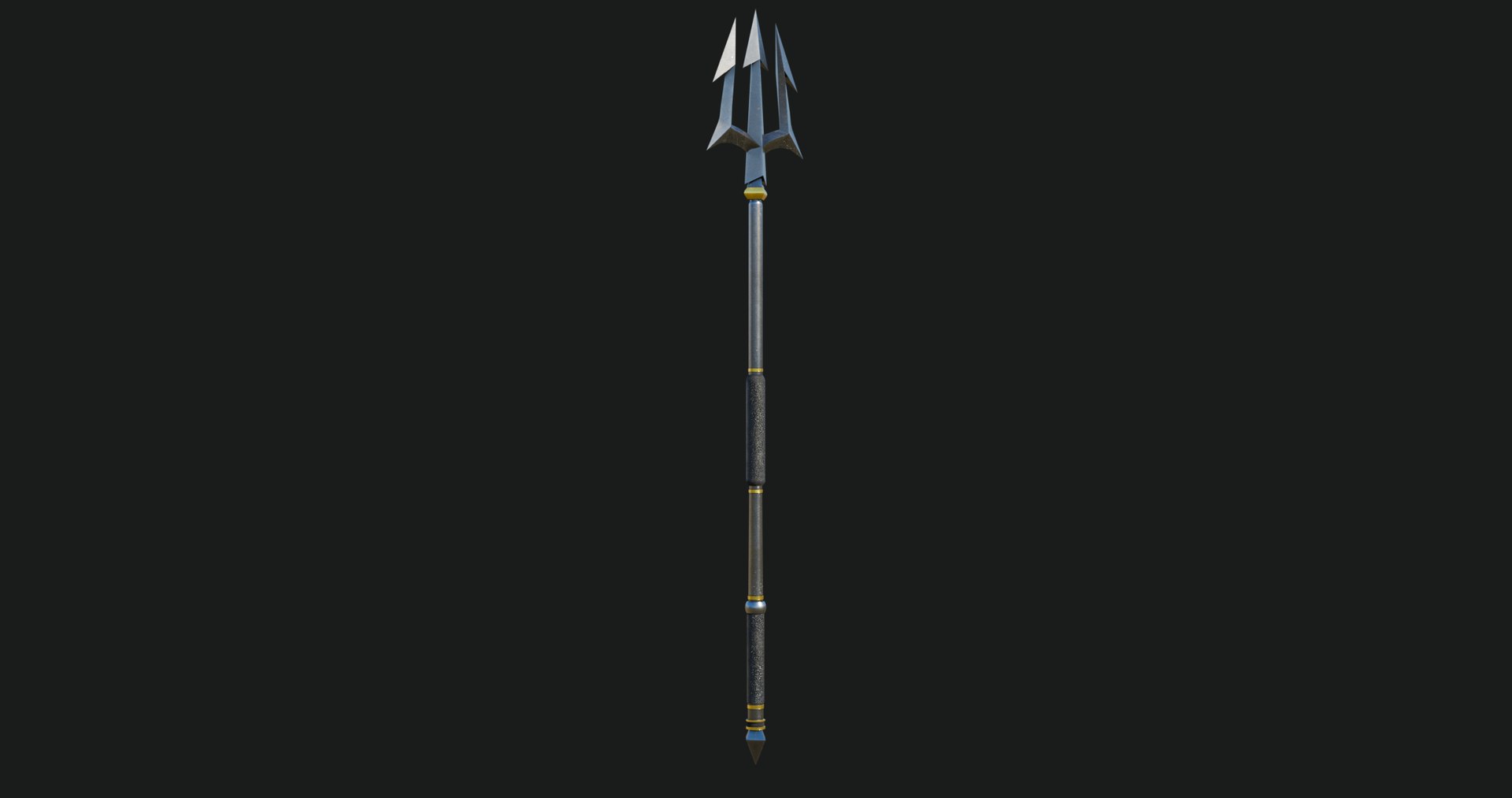 Trident GameReady Lowpoly PBR V-Ray Arnold Textures Included 3D model ...