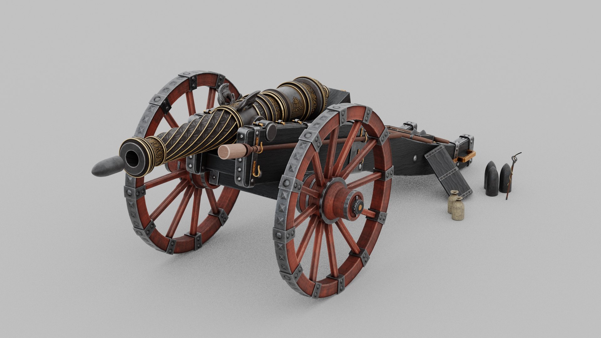 O Kit 01 Cannon Kit 05 Of 05 Royal Imperial Cannon 3D Model ...