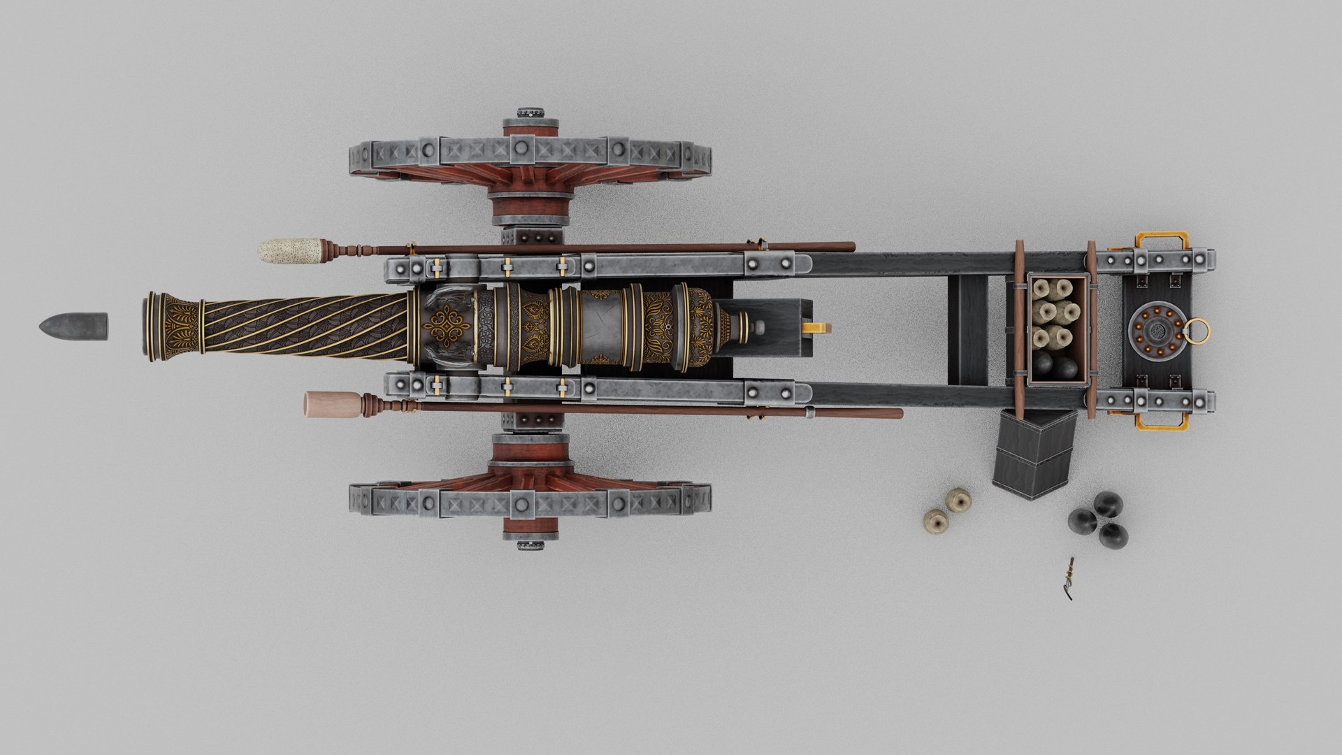 O Kit 01 Cannon Kit 05 Of 05 Royal Imperial Cannon 3D Model ...