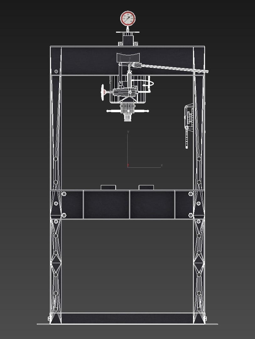 3d Hydraulic Press Model