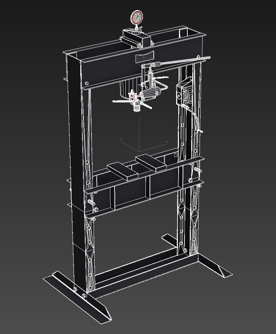 3d Hydraulic Press Model