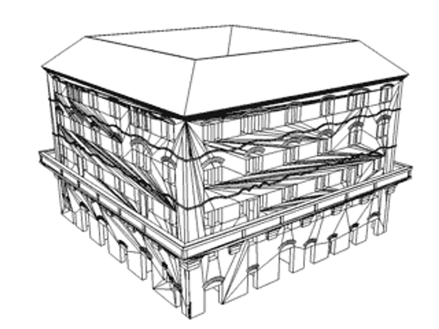 roman building 3d c4d