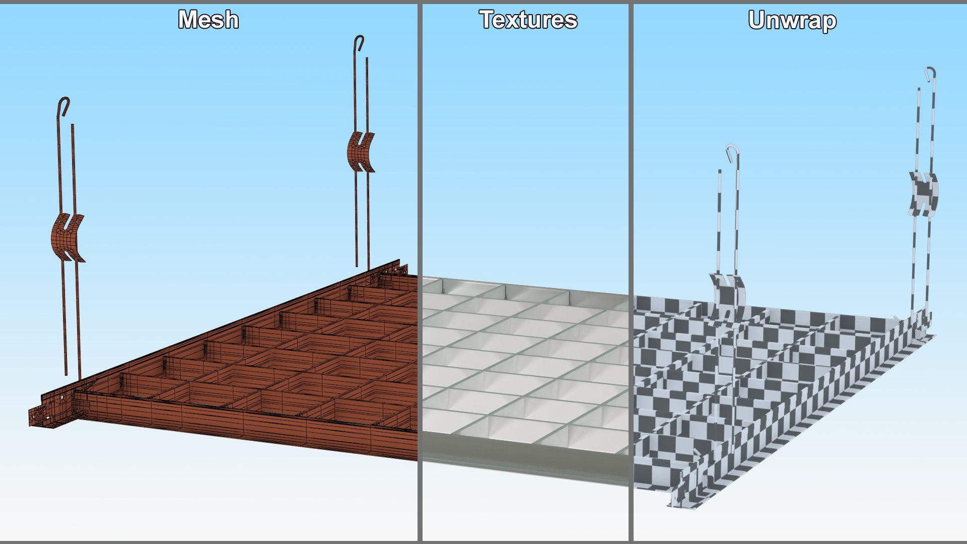 3D Aluminum Grid Ceiling - TurboSquid 1993731