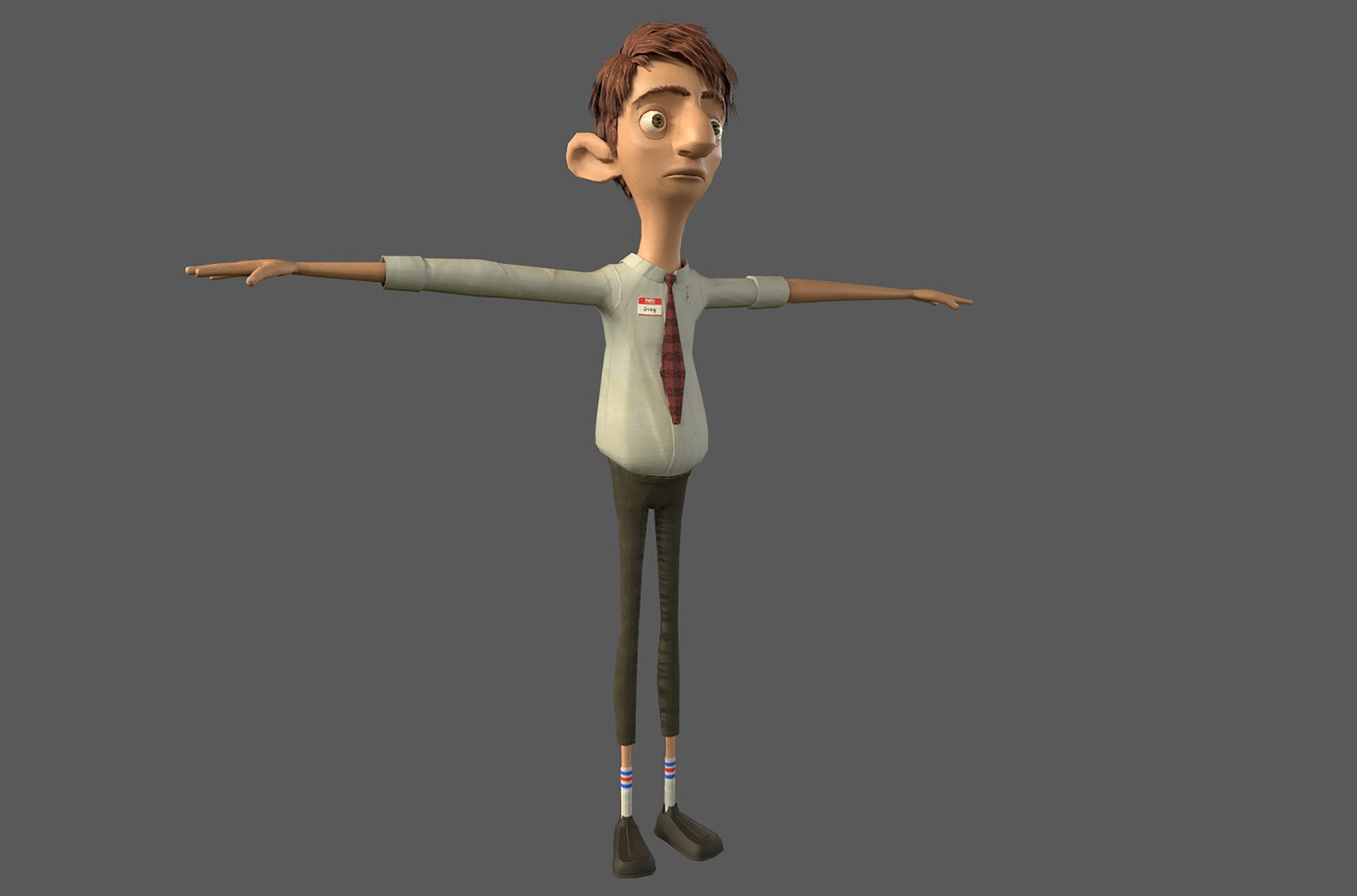 3D Low Poly Real-time Character: Greg | Ready For Rigging - TurboSquid ...