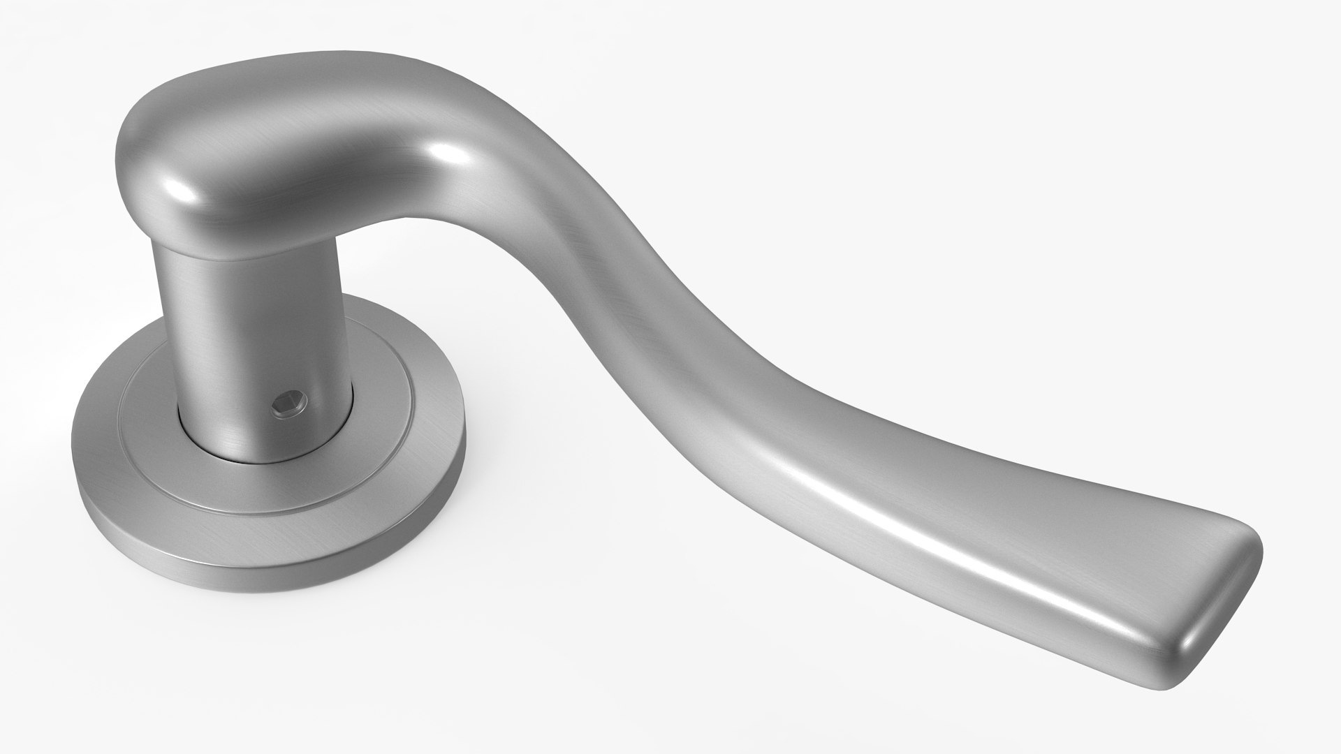 Steel Classic Style Door Handles 3D - TurboSquid 2003435