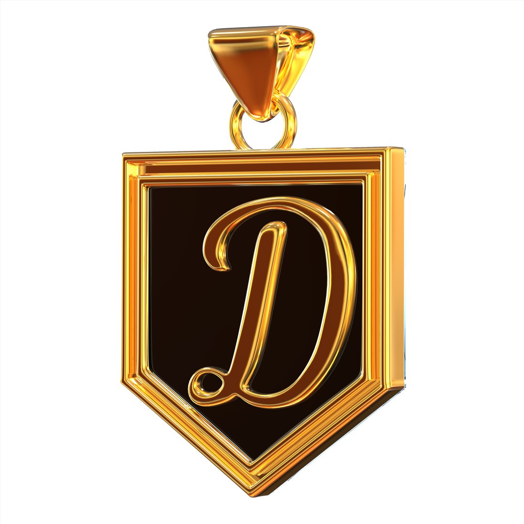 3D Letter D Pendant - TurboSquid 1777734