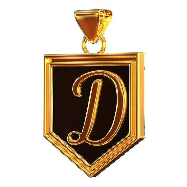 3D Letter D Pendant - TurboSquid 1777734