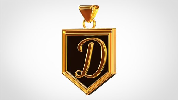3D Letter D Pendant - TurboSquid 1777734