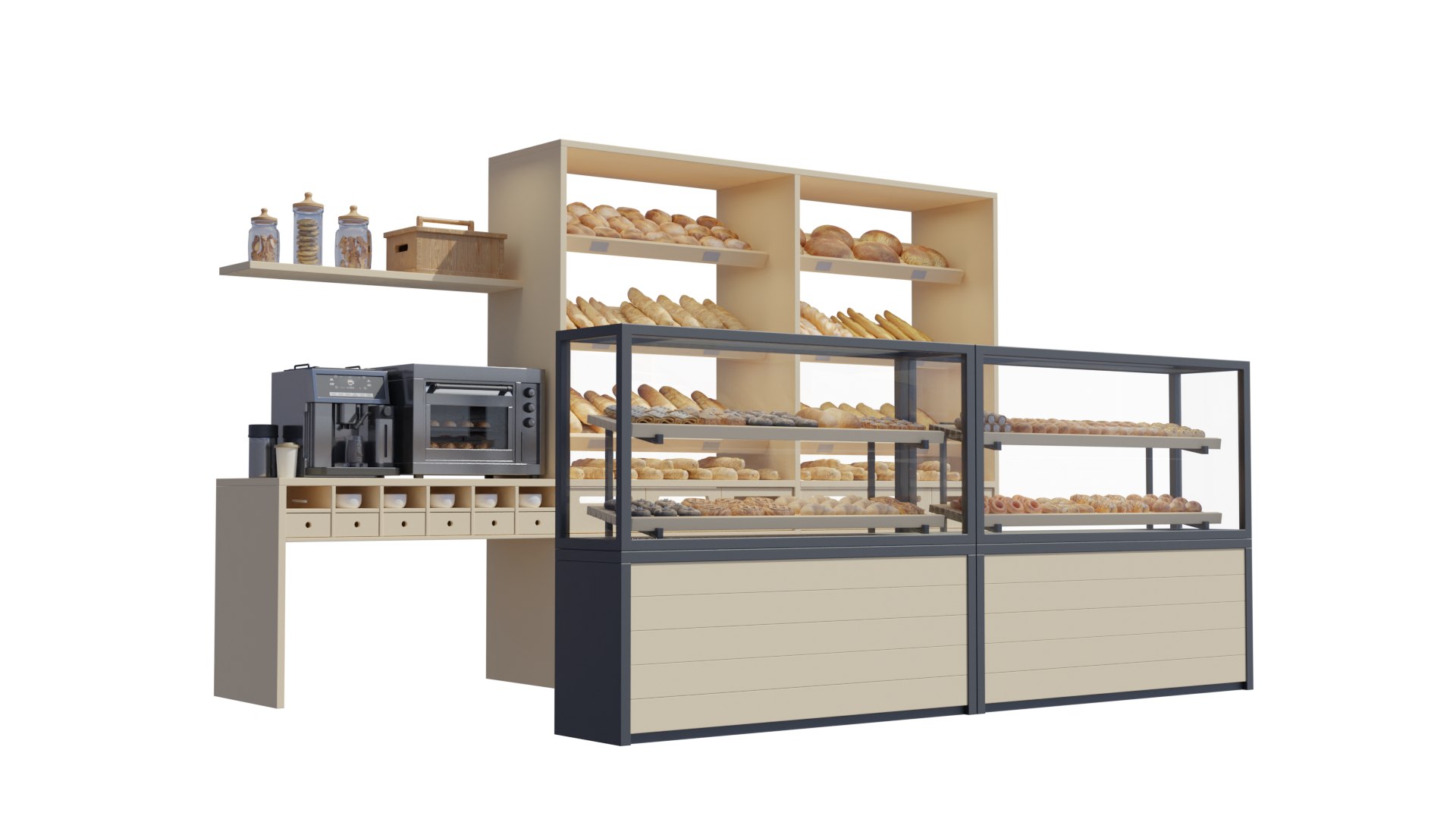 3D Bakery Display 02 - TurboSquid 2282479