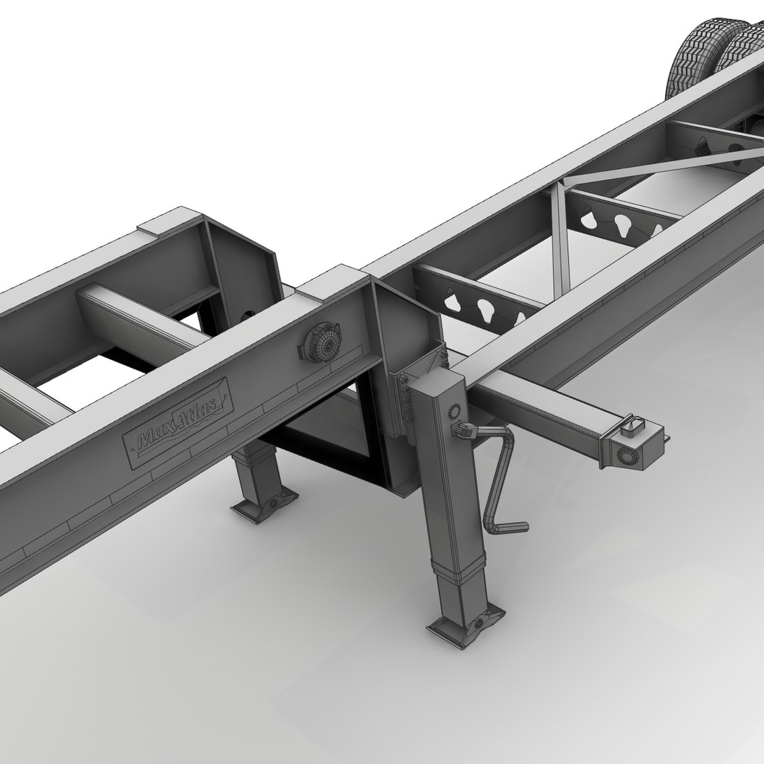 Container Chassis Model - TurboSquid 1285034