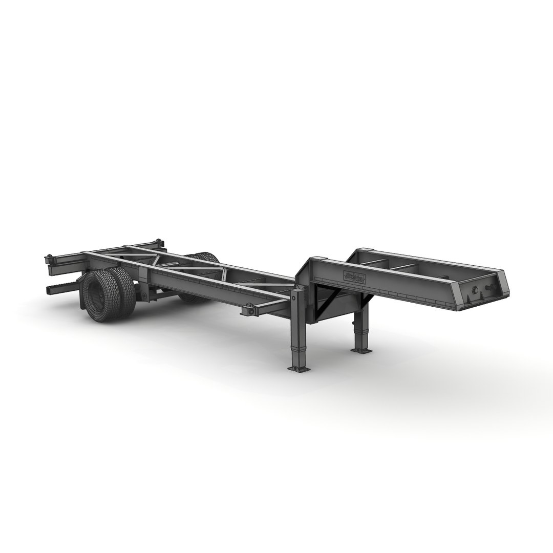 Container Chassis Model - TurboSquid 1285034