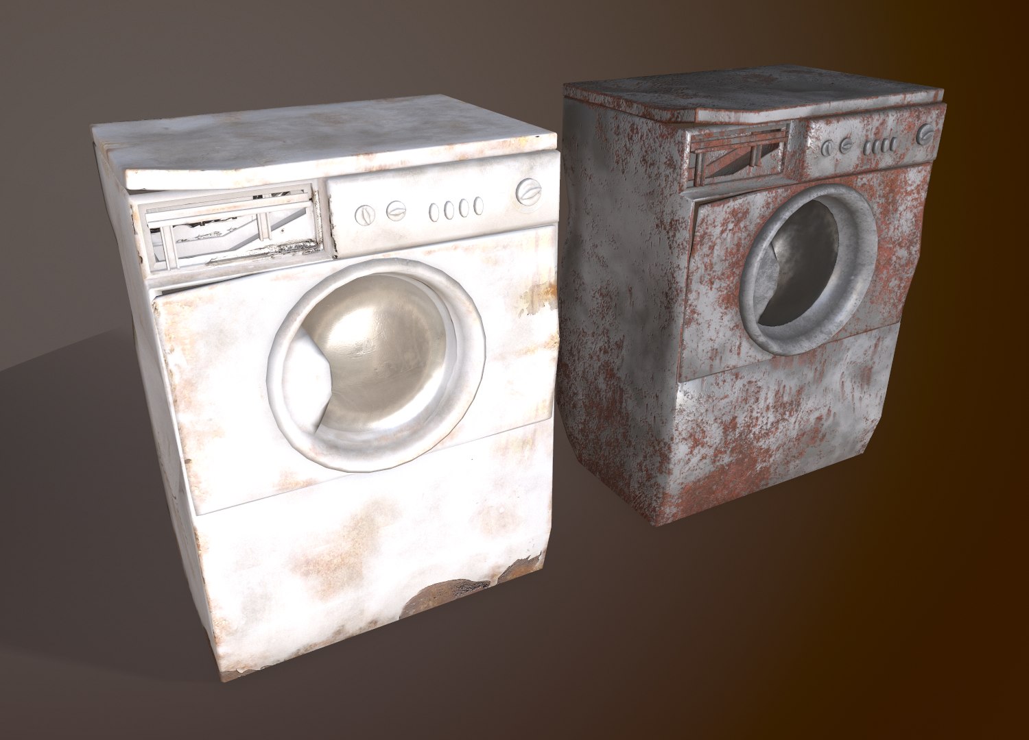 3d Rusted Washing Machine