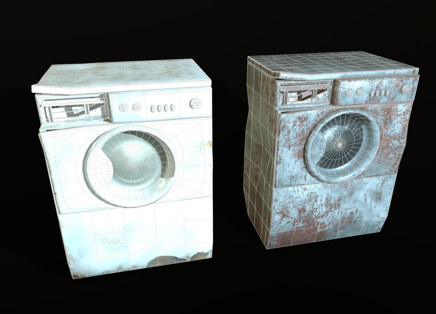3d Rusted Washing Machine