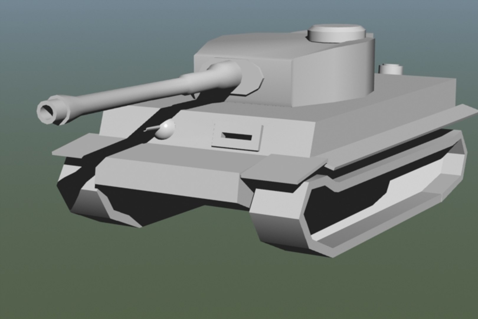3dsmax German World War 2 Tank