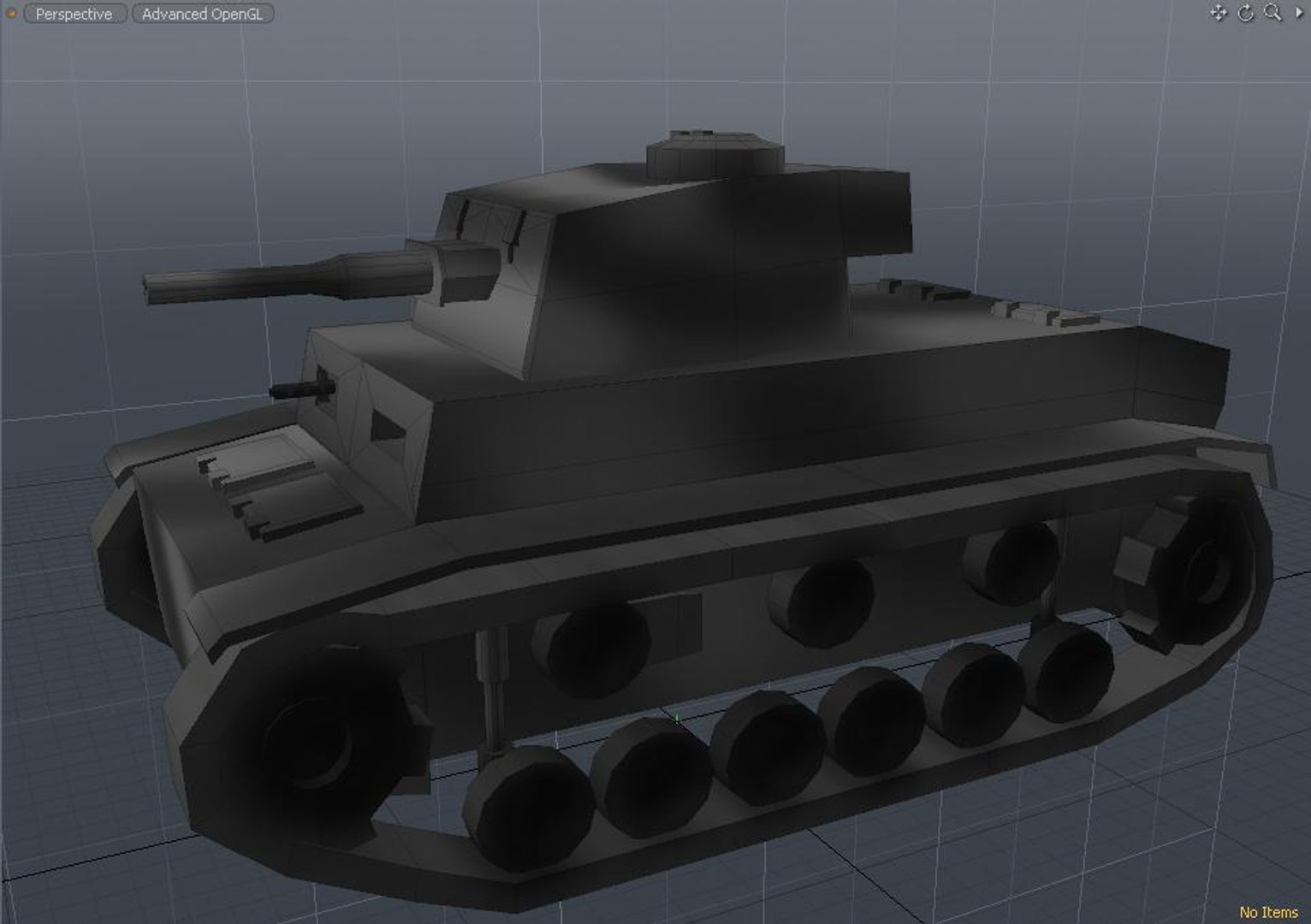 3dsmax German World War 2 Tank