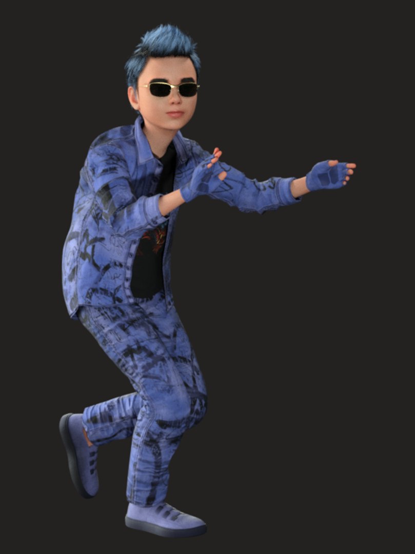 Realistic Rigged Little Style Boy-Micle Character 3D Model 3D ...