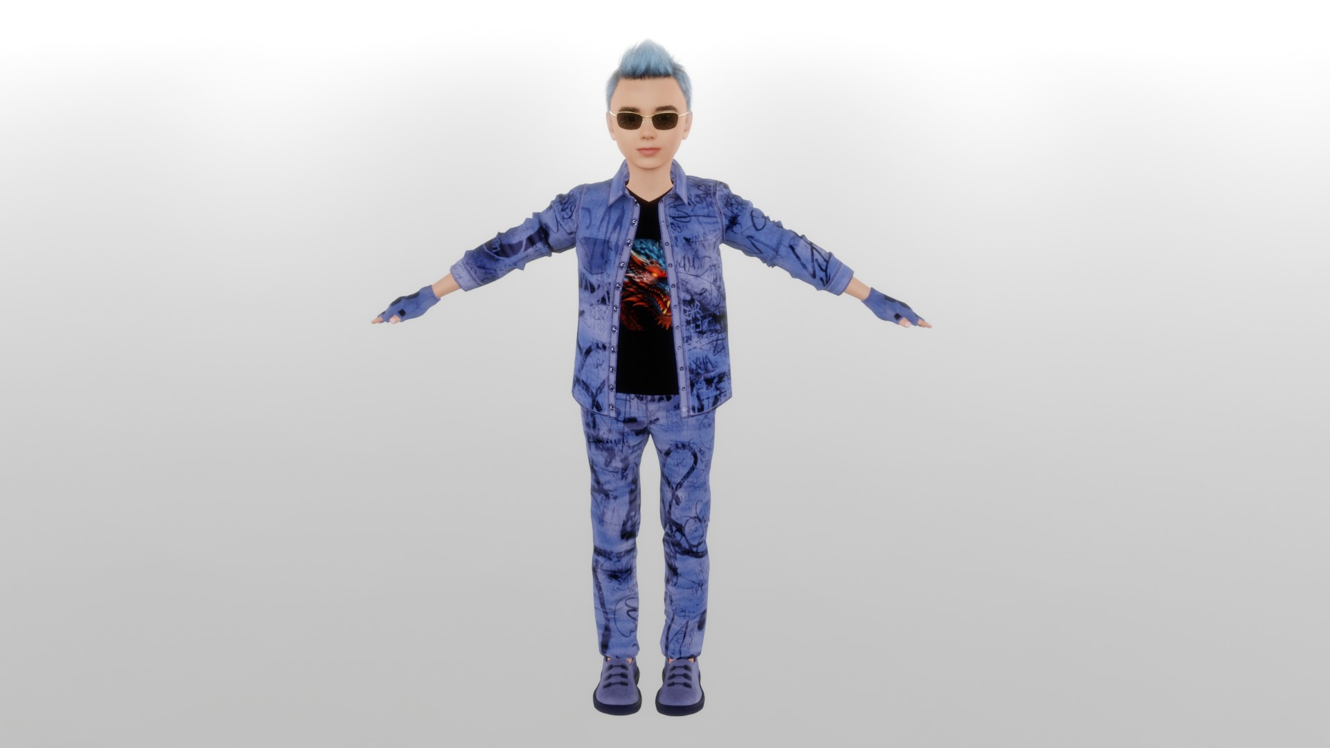 Realistic Rigged Little Style Boy-Micle Character 3D Model 3D ...