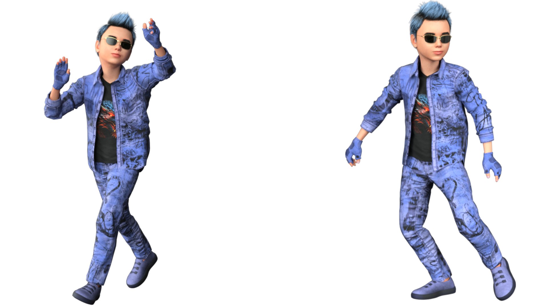 Realistic Rigged Little Style Boy-Micle Character 3D Model 3D ...