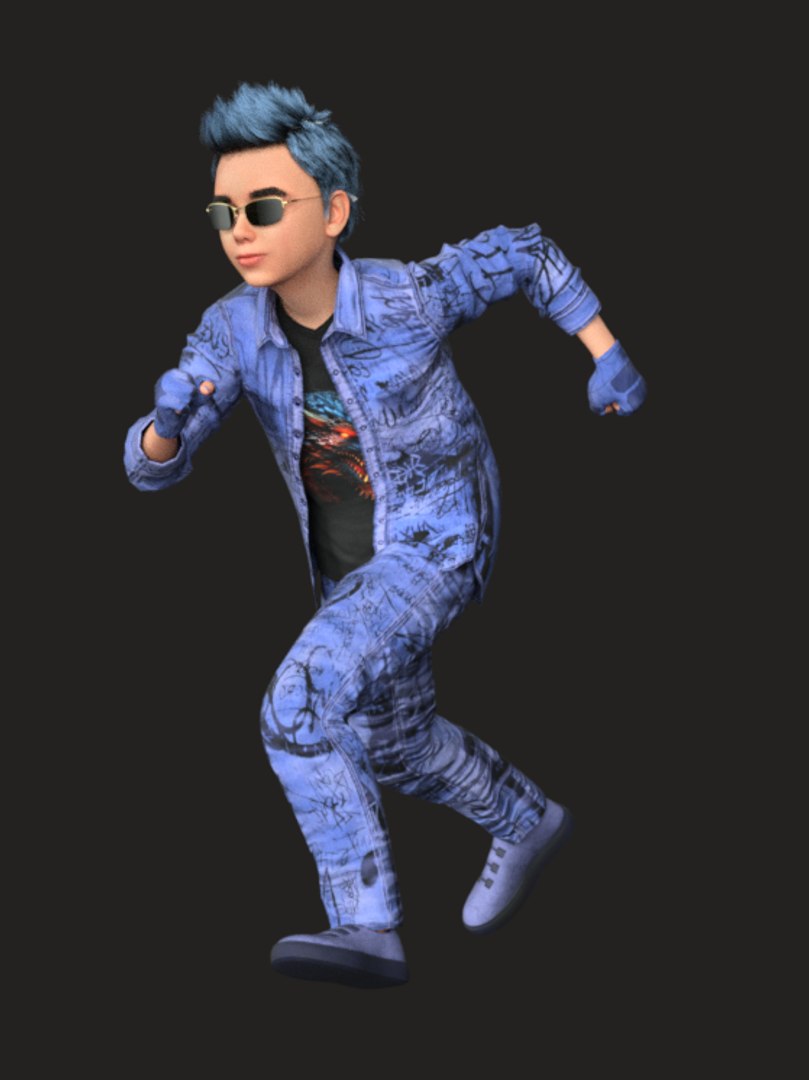 Realistic Rigged Little Style Boy-Micle Character 3D Model 3D ...