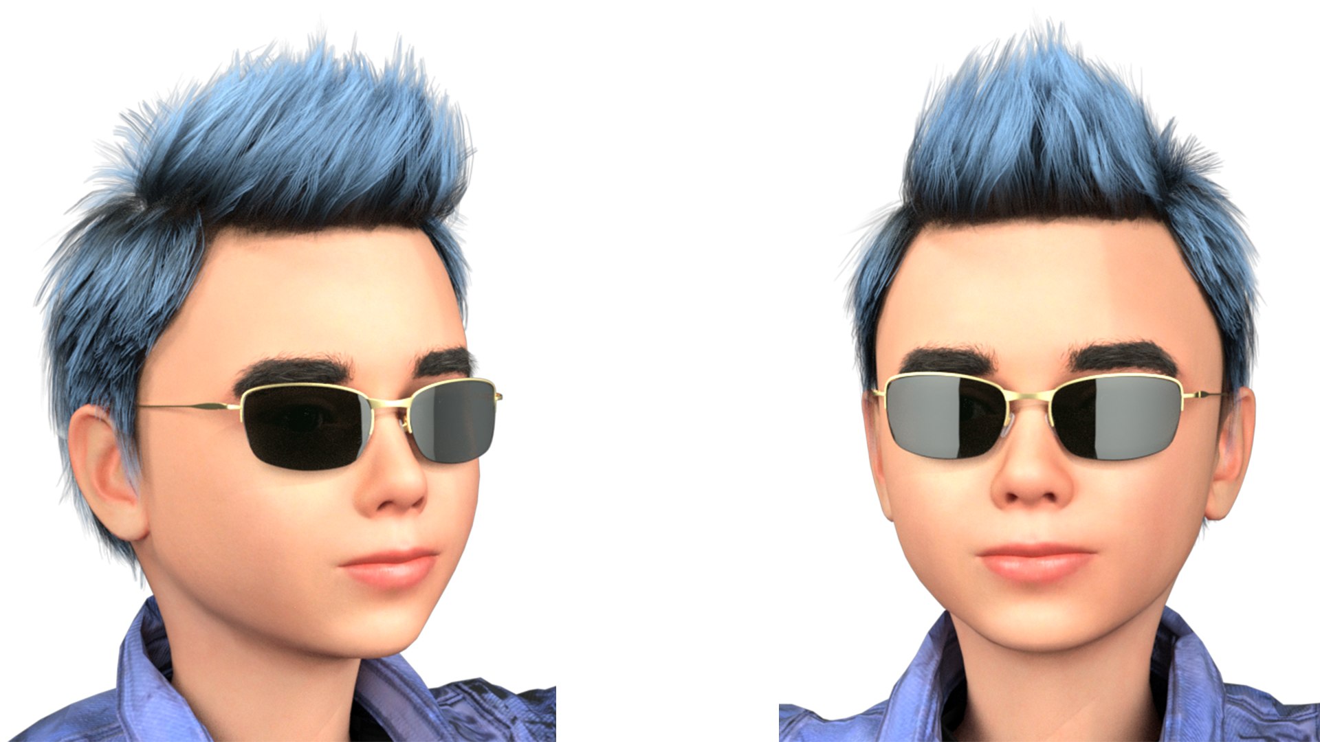 Realistic Rigged Little Style Boy-Micle Character 3D Model 3D ...