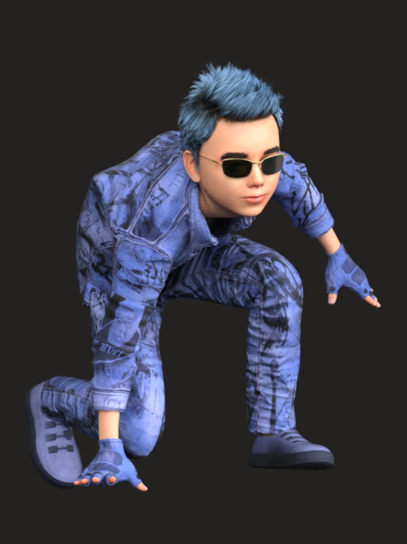 Realistic Rigged Little Style Boy-Micle Character 3D Model 3D ...