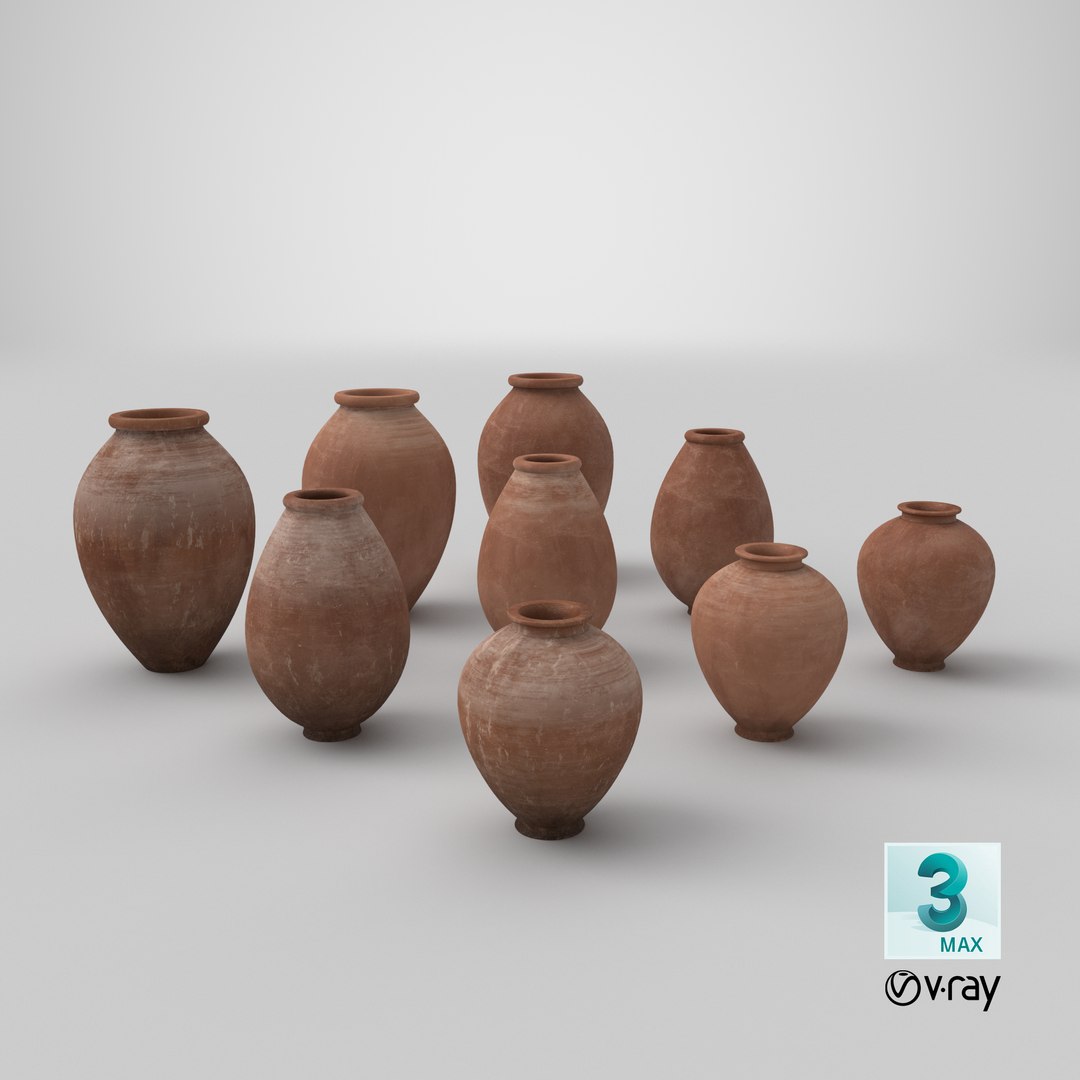 Clay Pots 3D Model - TurboSquid 1559028