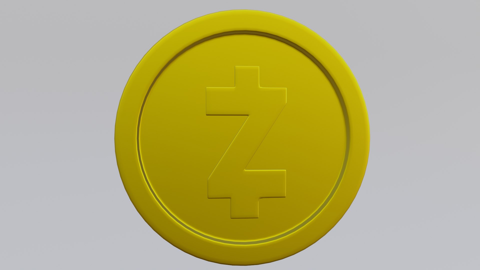 Zcash Coin 3D Model - TurboSquid 1915030