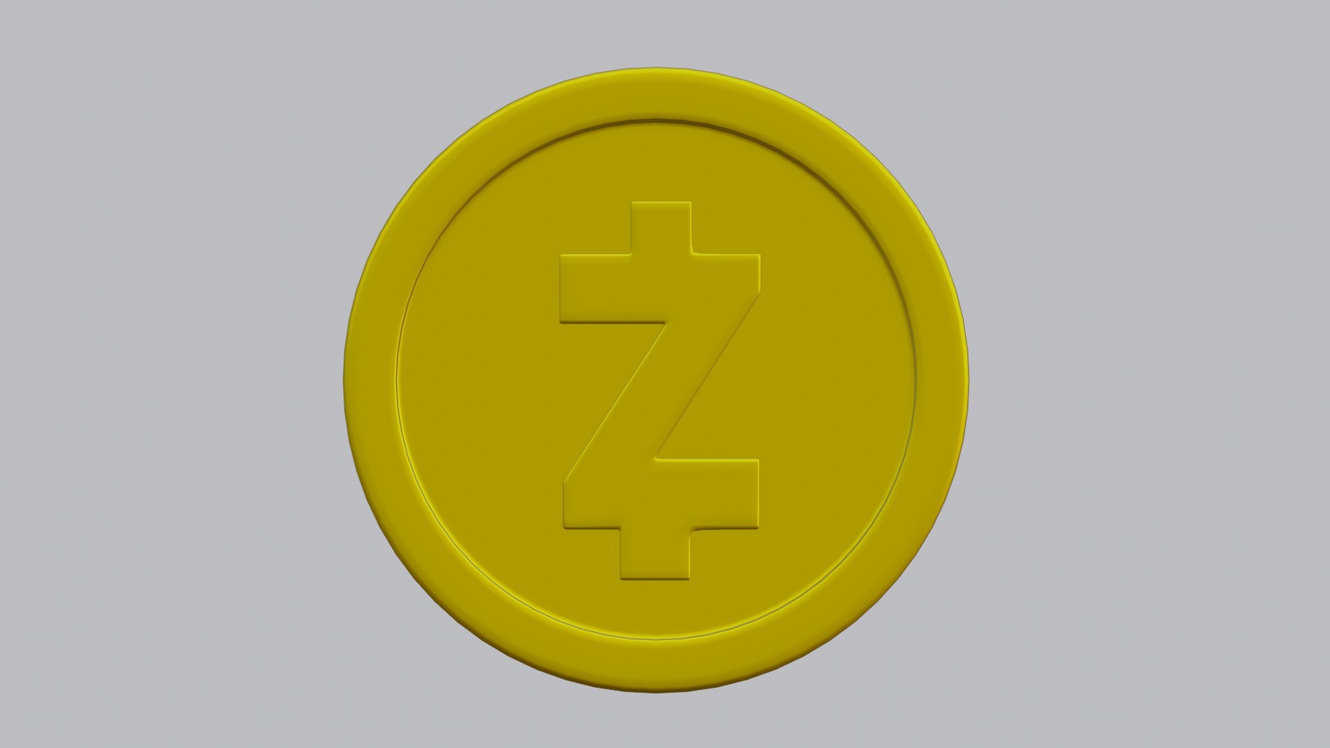 Zcash Coin 3D Model - TurboSquid 1915030
