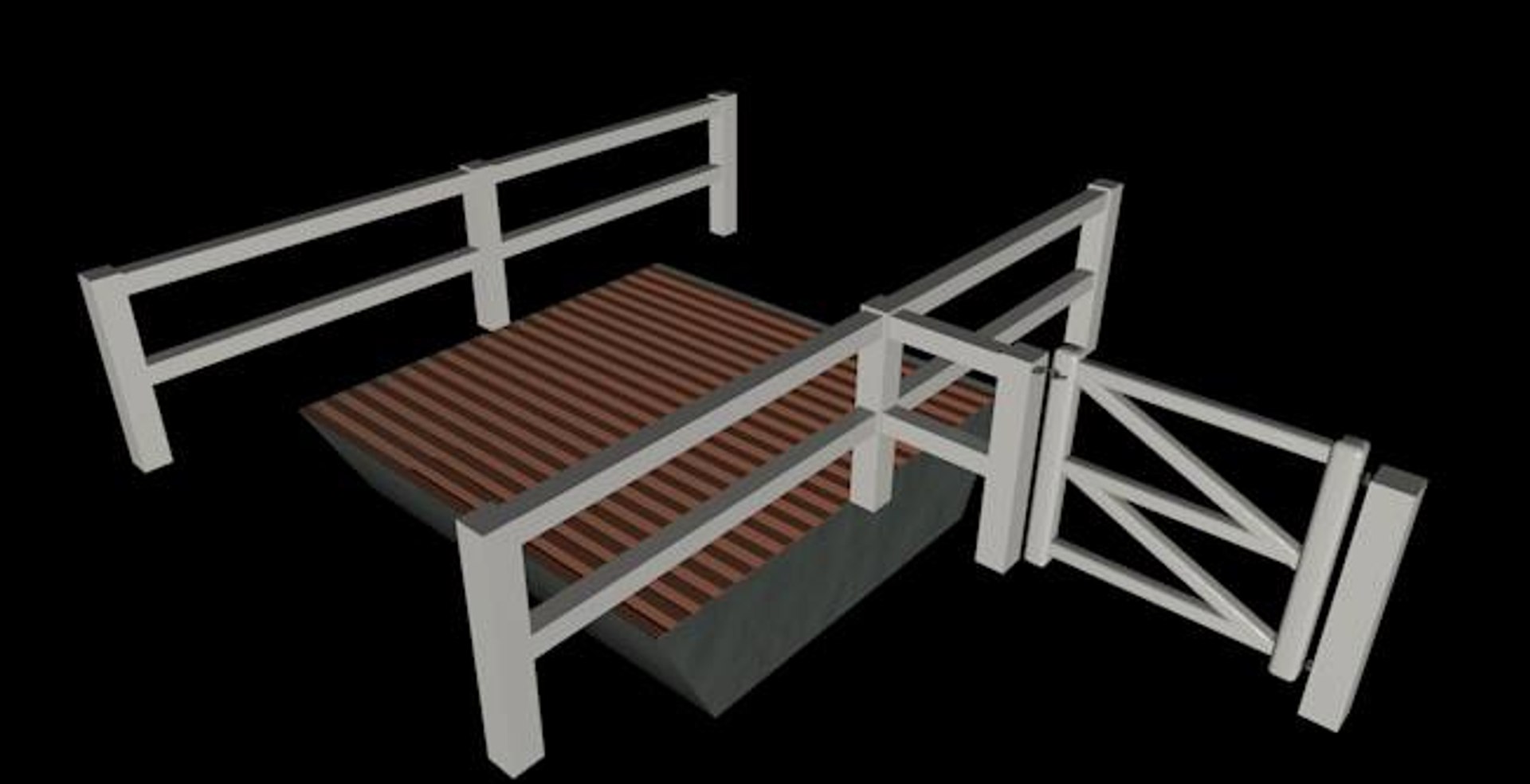 cattle grid fences 3d model