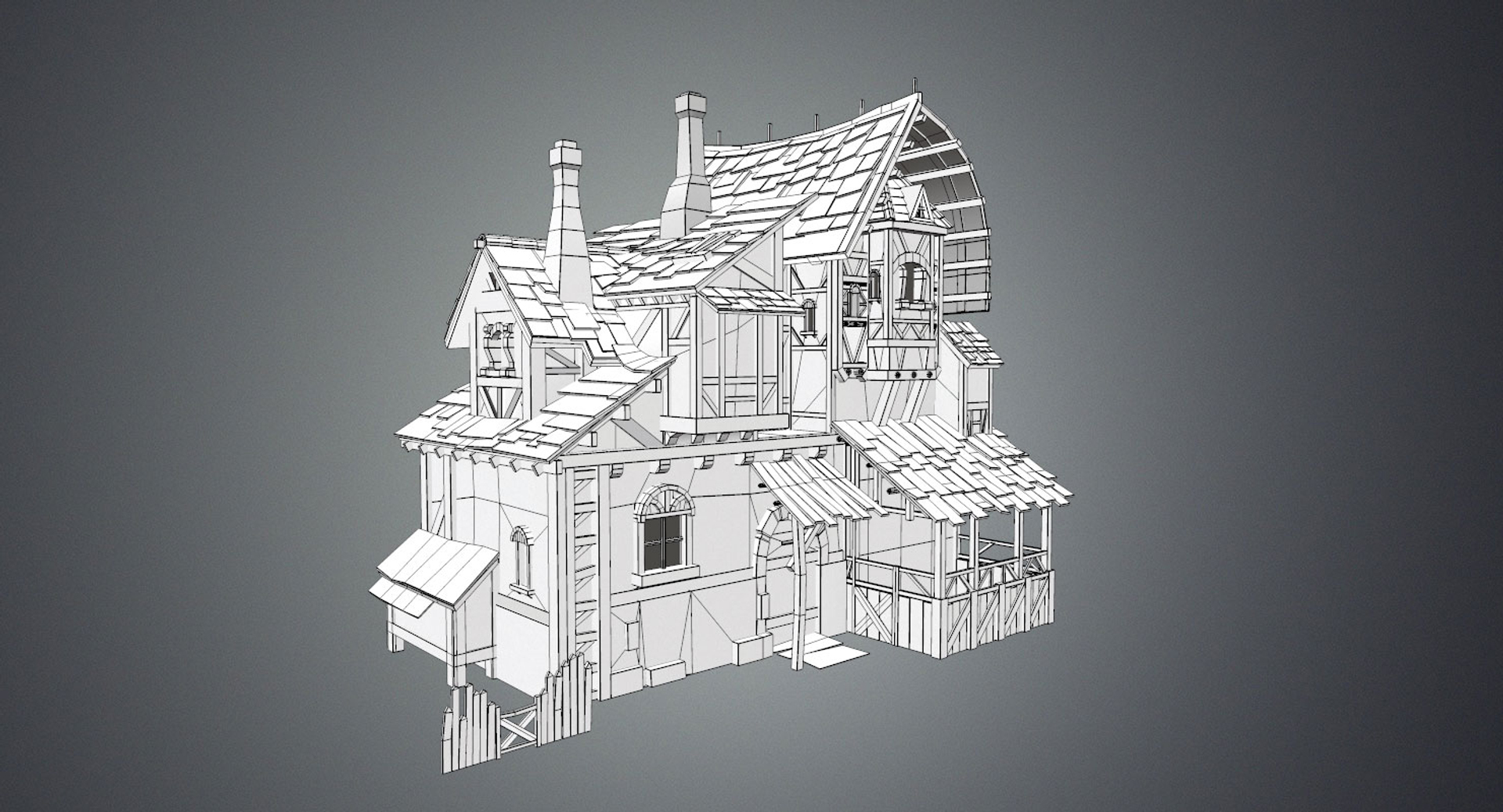 Medieval House 3d Obj