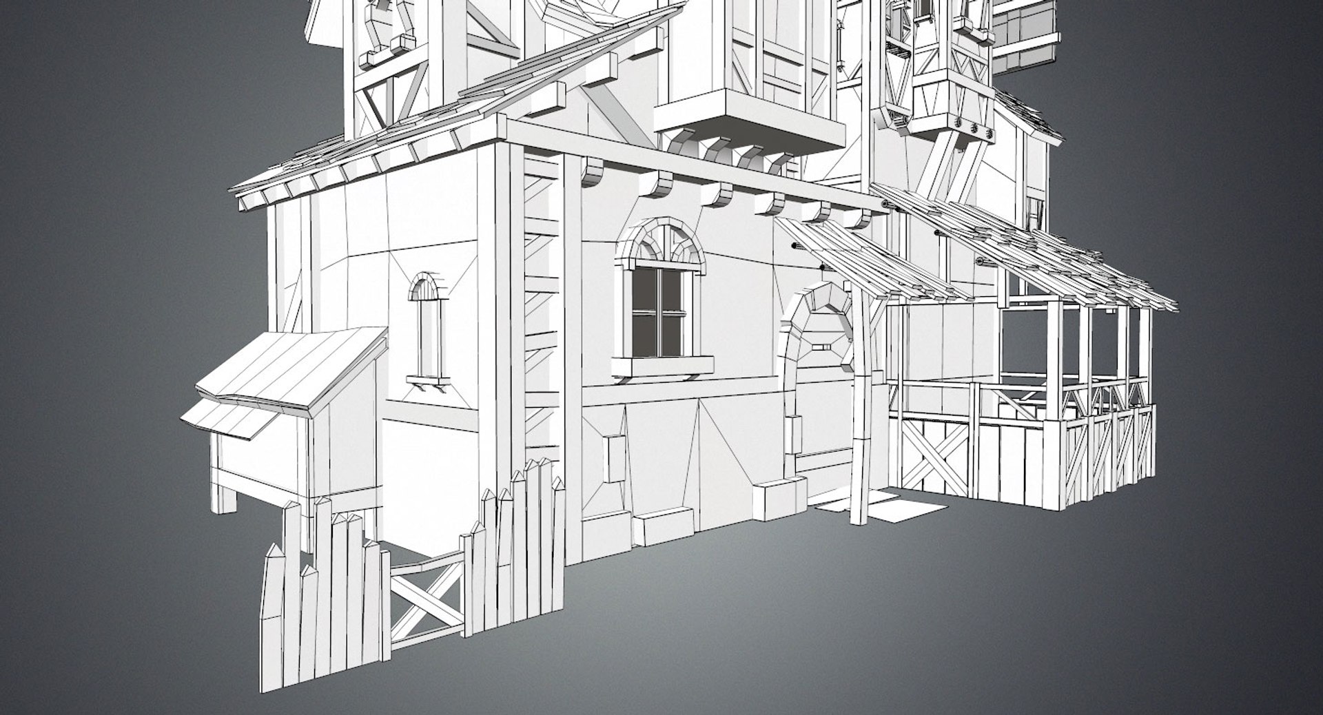Medieval House 3d Obj