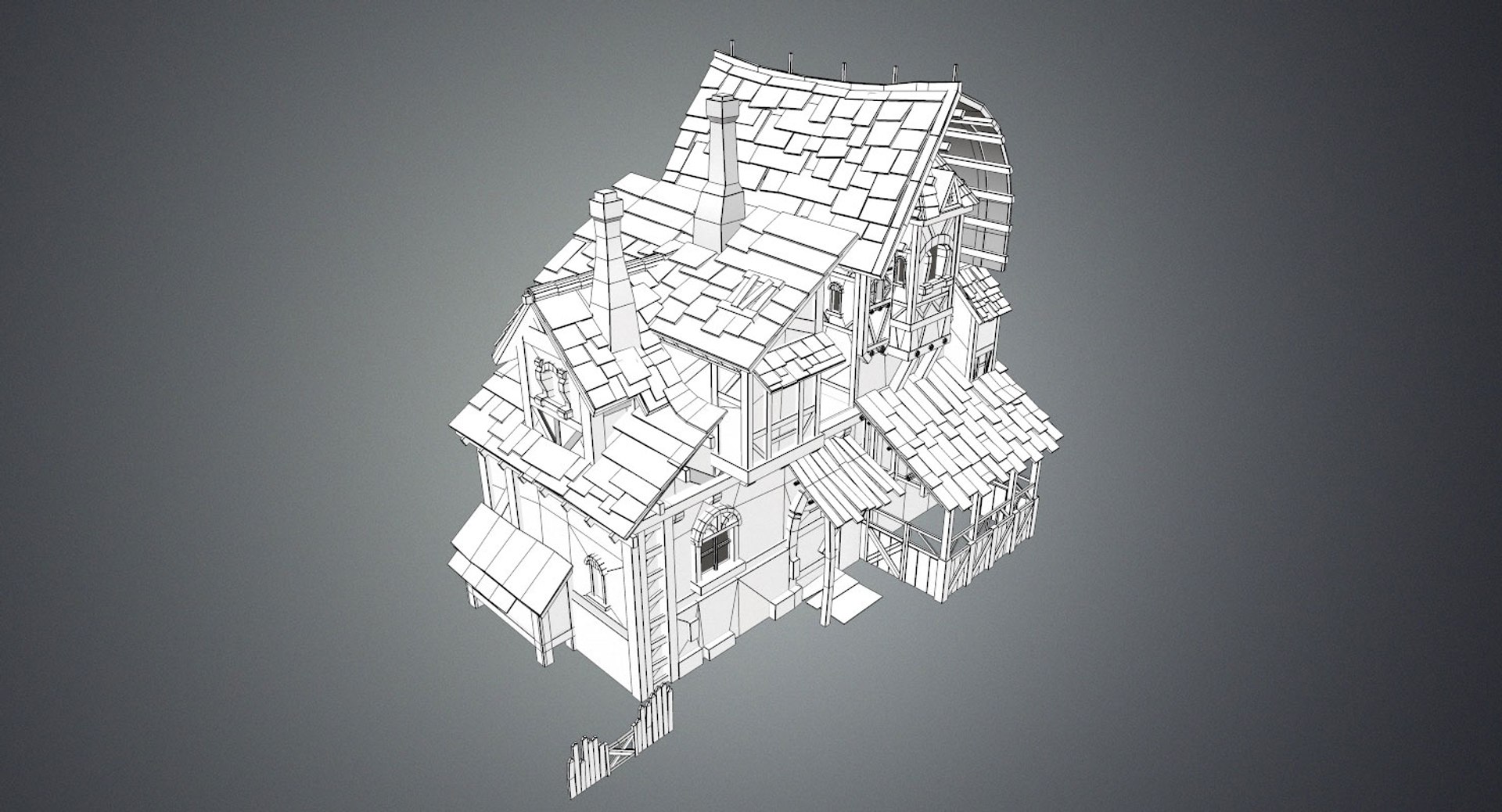 Medieval House 3d Obj