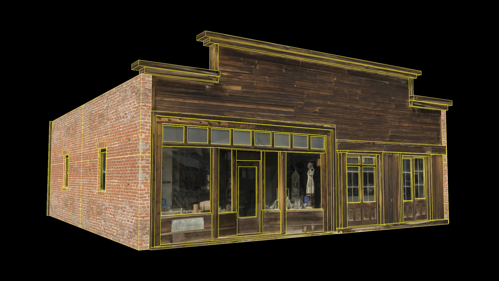 Western Store Building Low Poly 3D Model - TurboSquid 1840924