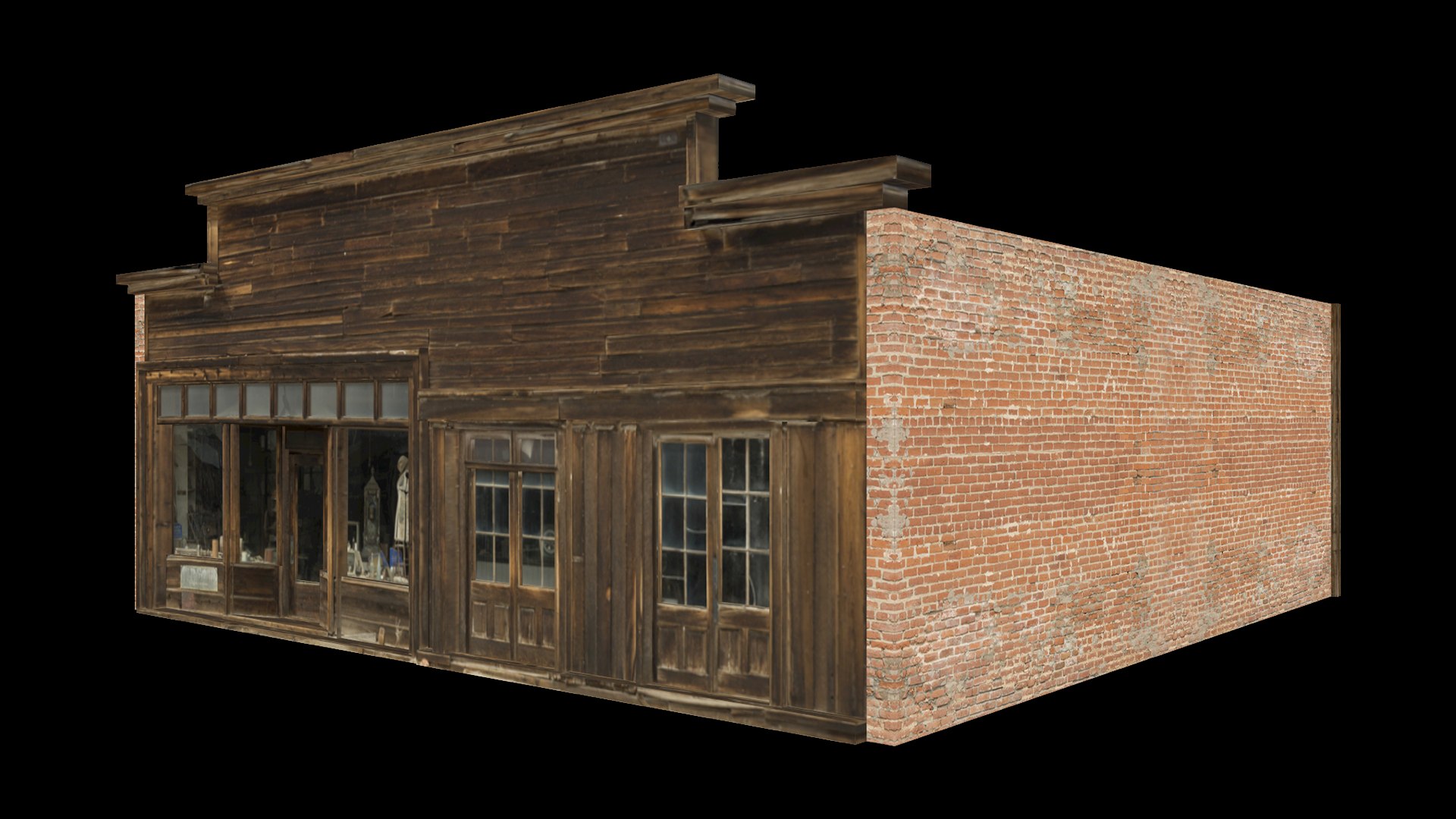 Western Store Building Low Poly 3D Model - TurboSquid 1840924